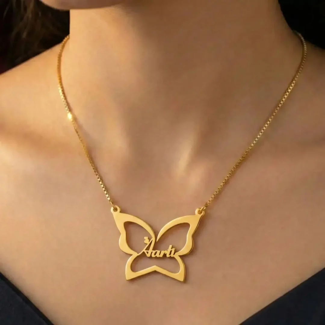 Butterfly Custom Name Necklace - Zyka