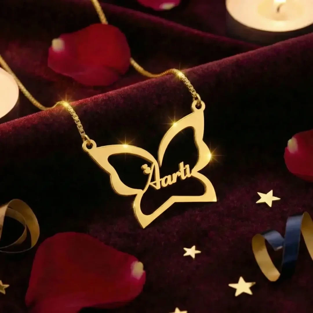 Butterfly Custom Name Necklace - Zyka
