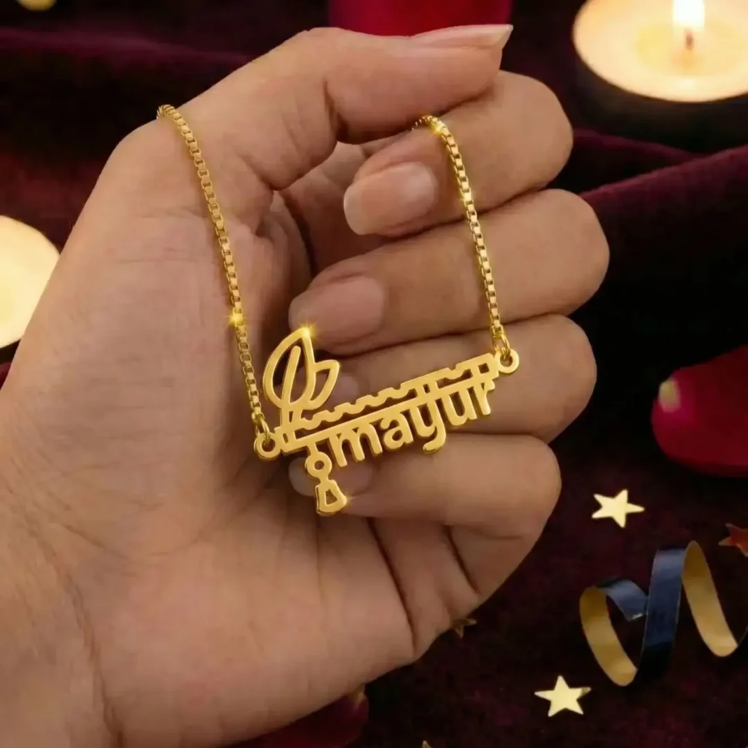 Flute Design Name Pendant - Zyka