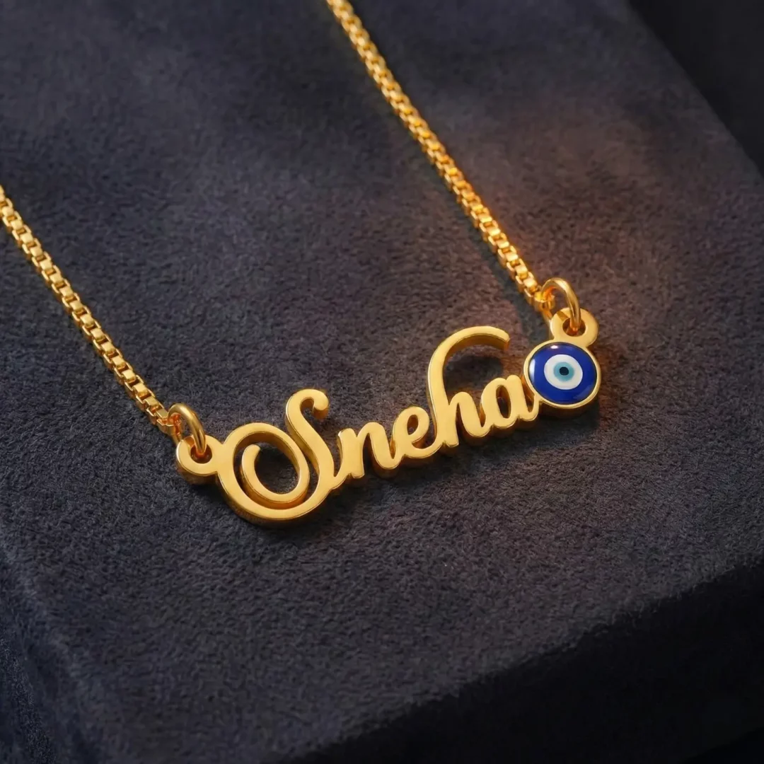 Evil Eye Name Necklace - Zyka