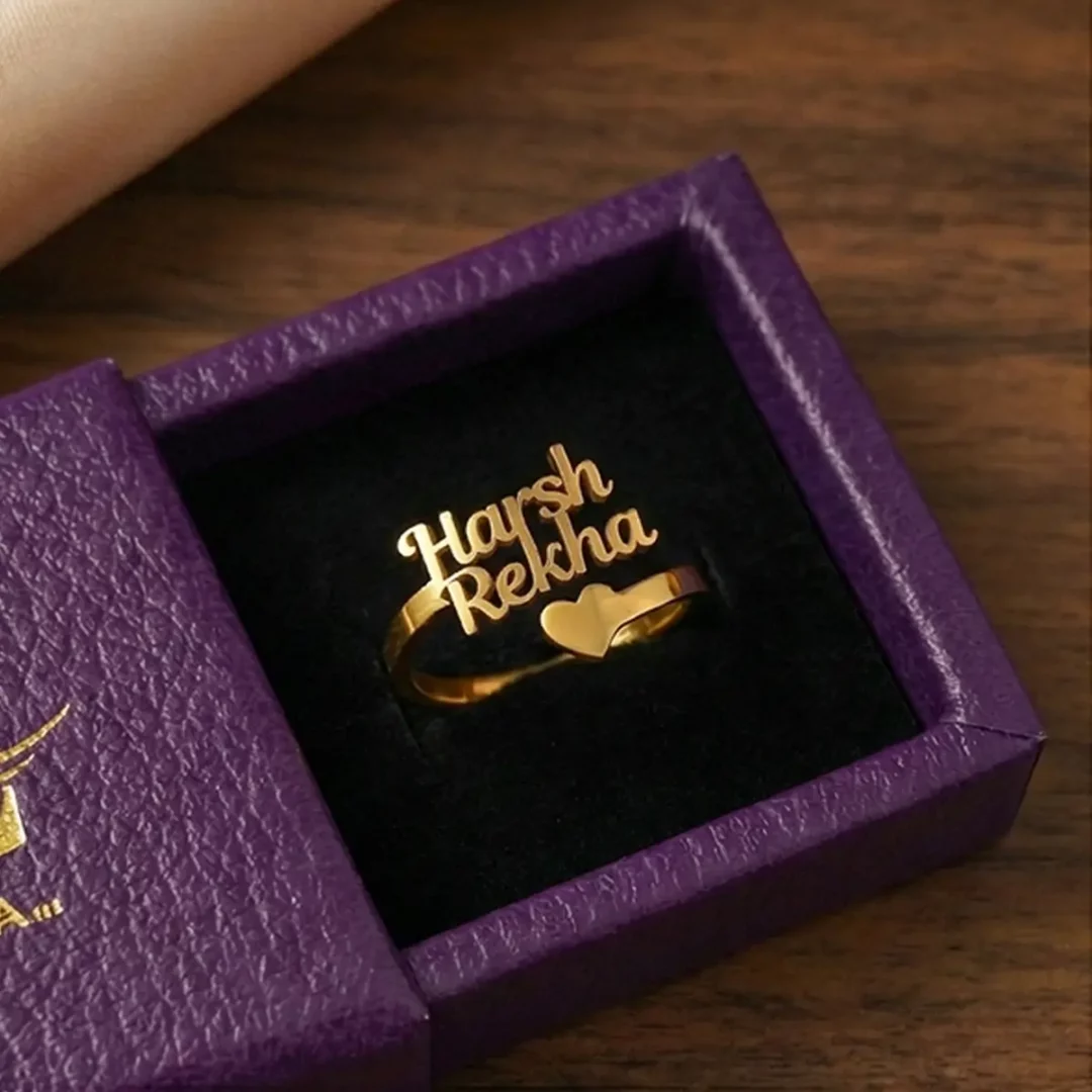 Forever Heart Couple Name Ring - Zyka