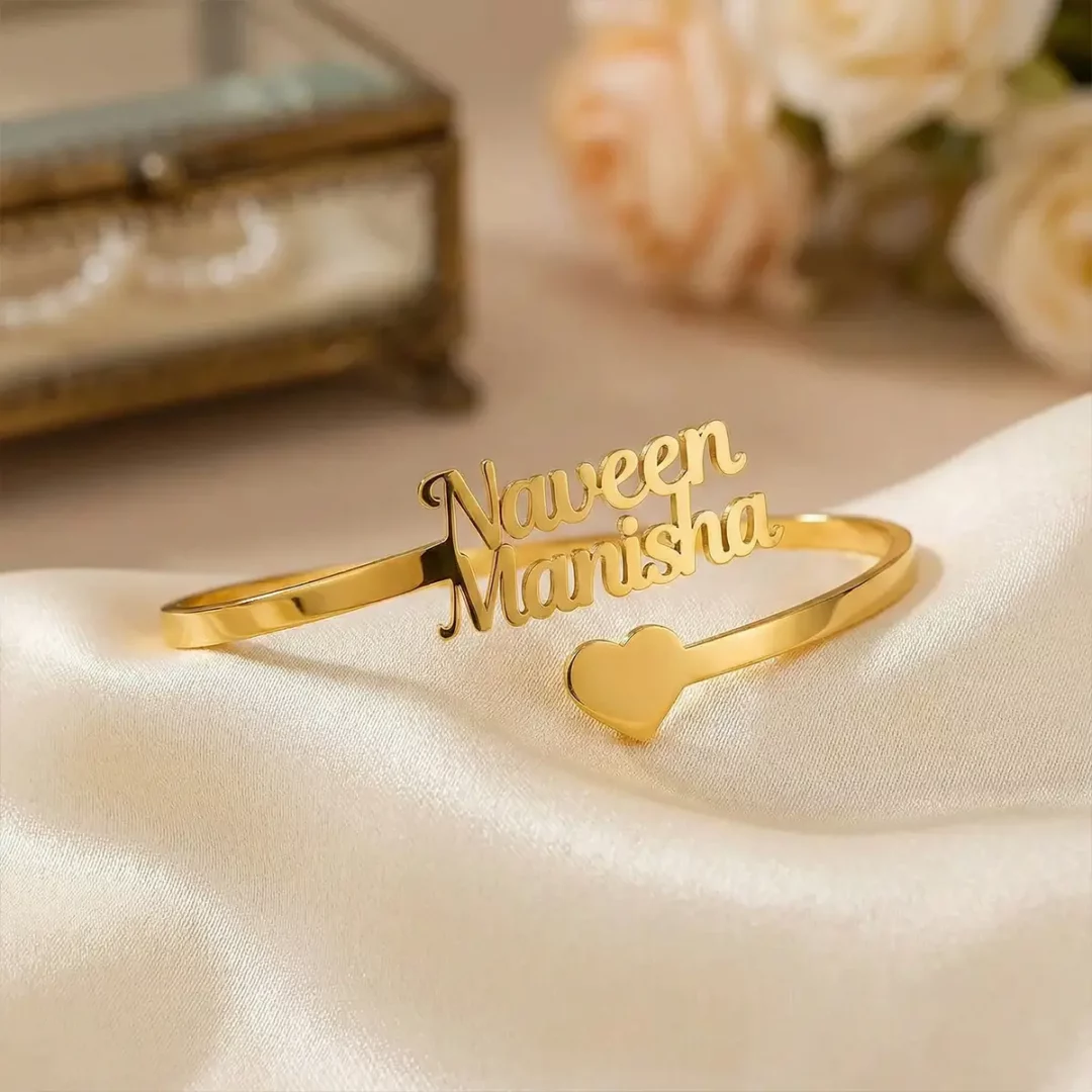 Personalized Heart Couple Name Bracelet - Zyka