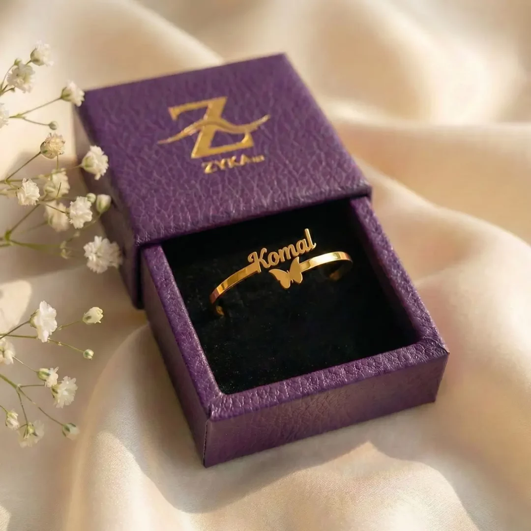 Custom Butterfly Name Bracelet - Zyka