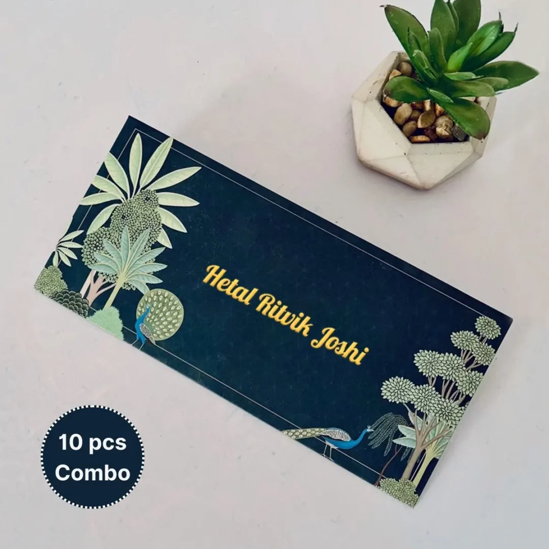 Customised Name Envelopes – 10 Pcs (Mix Design) - Zyka